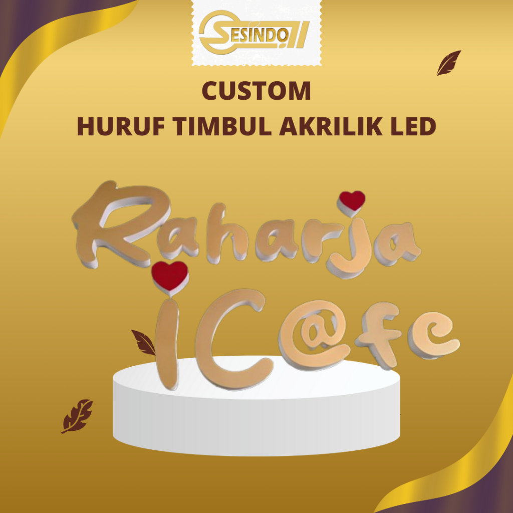 Jual Custom Huruf Timbul Acrylic LED Nyala Huruf Bebas (WAJIB BACA ...