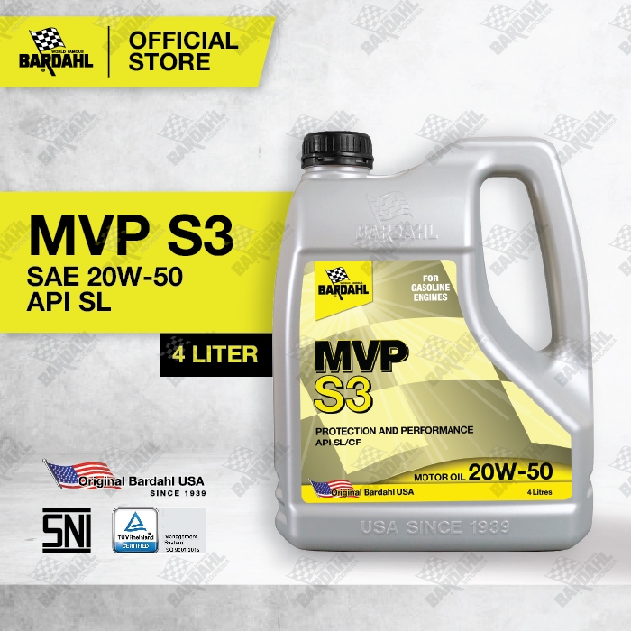 Jual Bardahl MVP S3 20W-50 - Oli Mesin Bensin (4L) | Shopee Indonesia