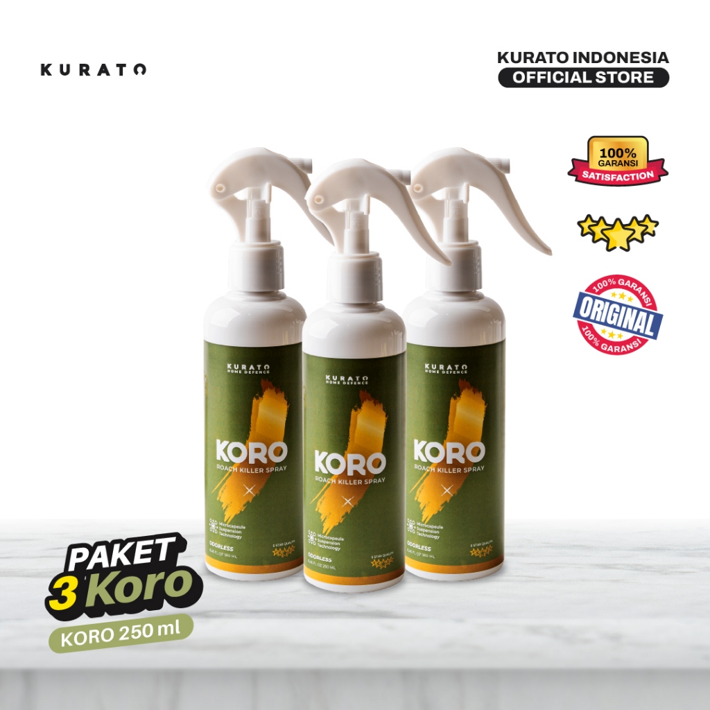 Jual KORO Paket 3 Botol [250ml] - Pembasmi Serangga Kecoa Tungau Semut ...