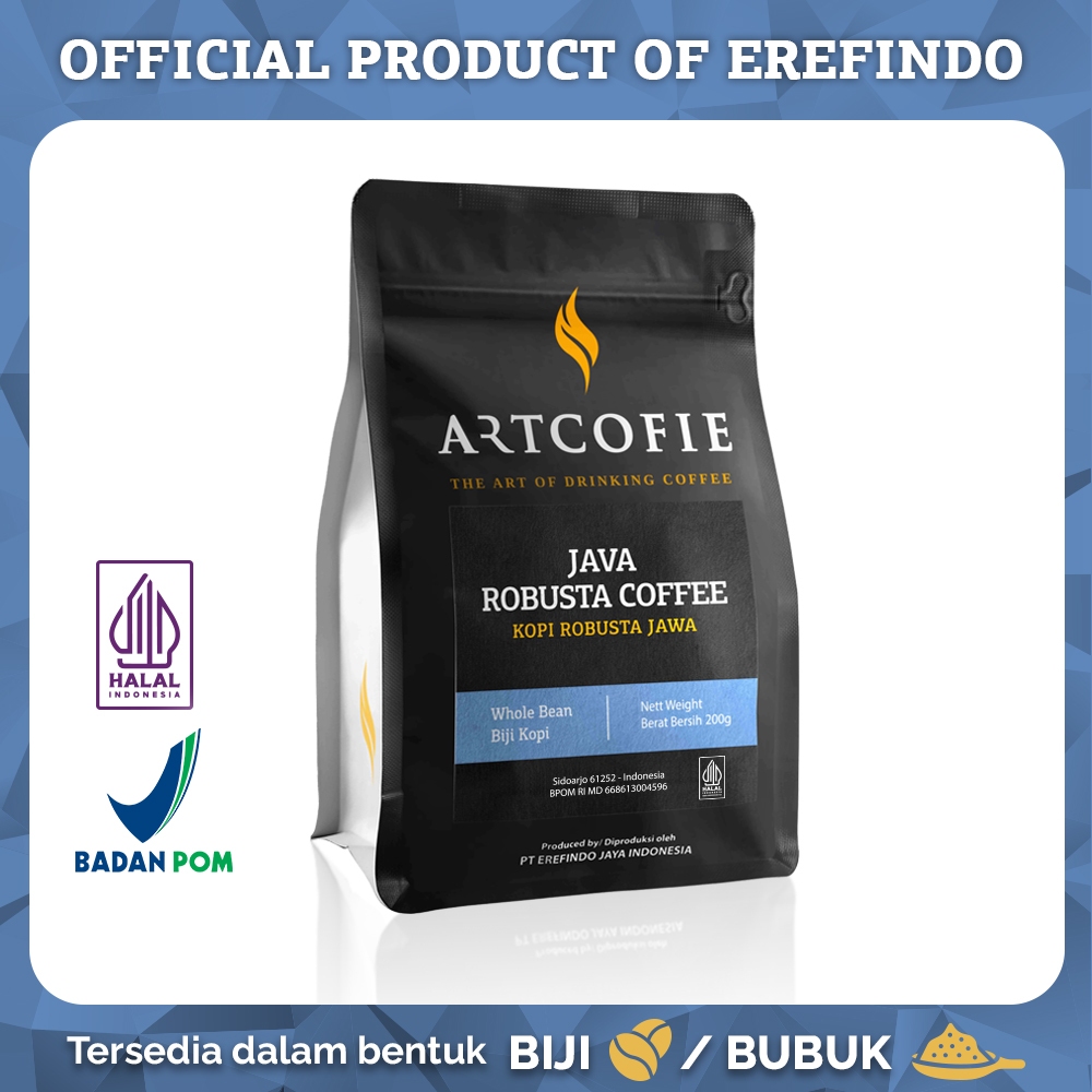 Jual Artcofie Kopi Java Robusta Pouch Biji / Bubuk 200gr | Shopee Indonesia