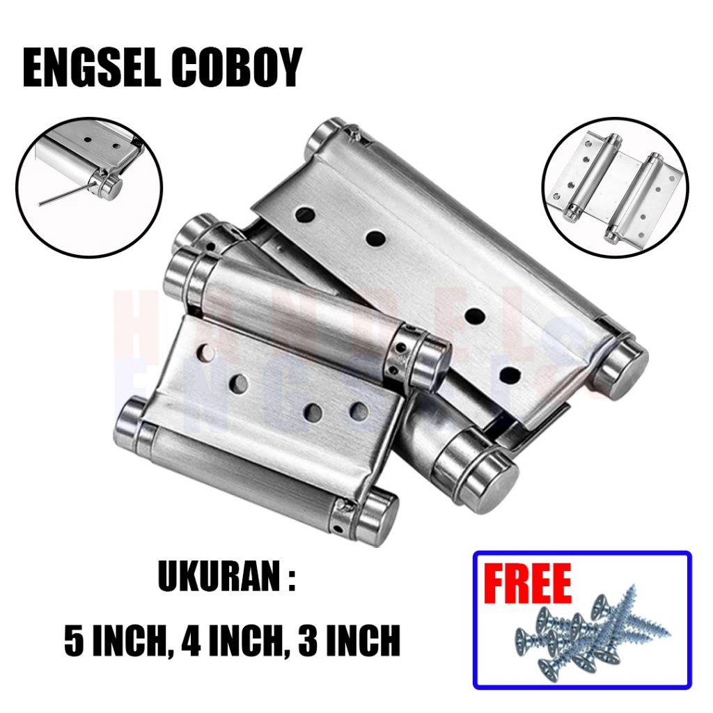Jual Engsel Pintu Koboi dua arah bolak balik Engsel Stainless Engsel ...