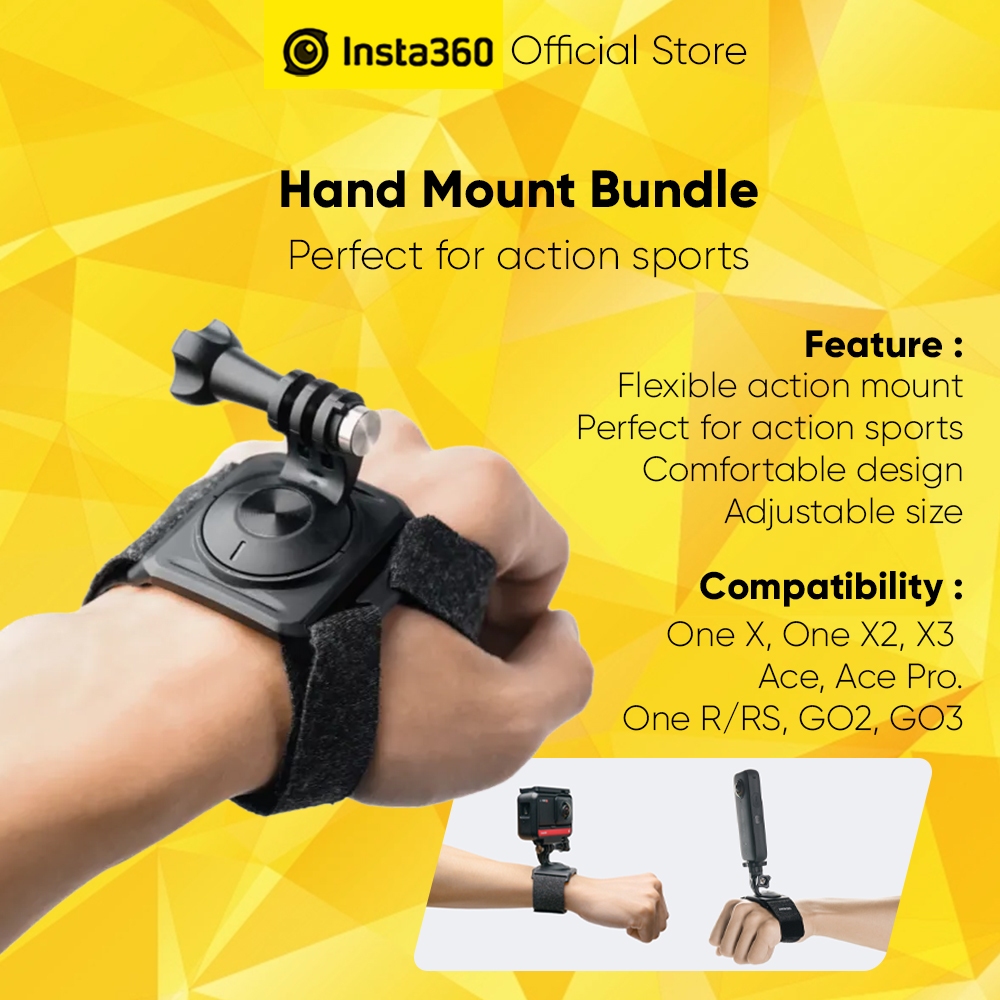Jual Insta360 Hand Mount Bundle Aksesoris Strap Tangan Action Camera ...