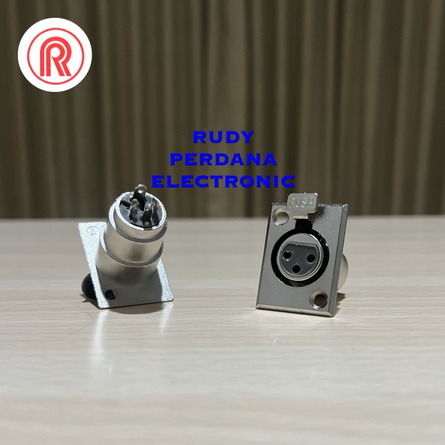 Jual SOCKET SOKET CANON XLR BODI BODY SASIS KOTAK SEGI BESI SILVER ...