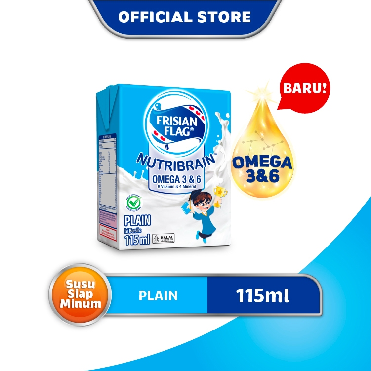 Jual Frisian Flag Omega Susu UHT Plain 115ml | Shopee Indonesia