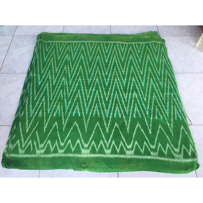 Jual Tenun Meteran Tenun Corak Insang Pontianak Hijau Tenun Kalimantan ...