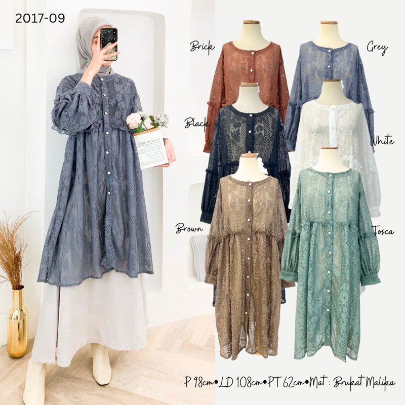 Jual MALIKA OUTER BRUKAT 2017-06 LONG OUTER LACE | Shopee Indonesia