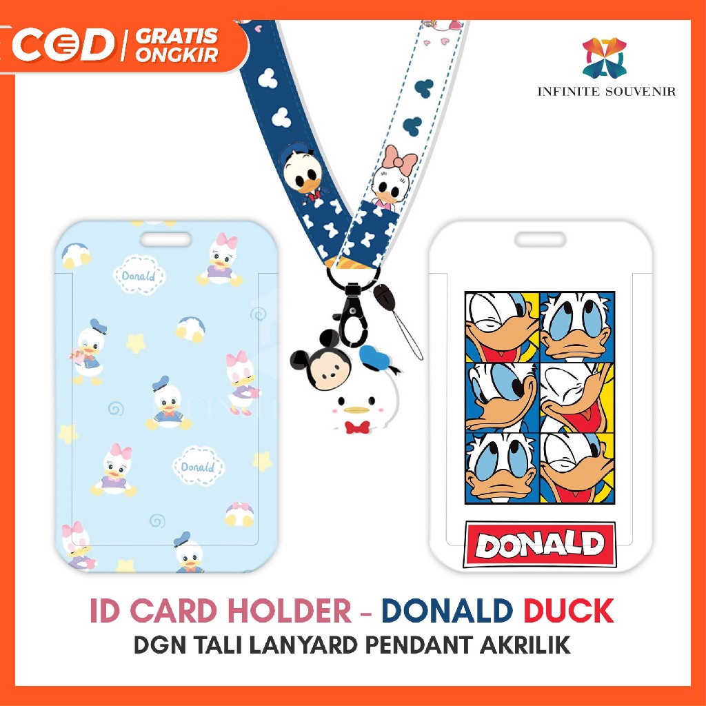 Jual [N003] DONALD DUCK / Name Tag Card Holder Motif Karakter DONALD ...