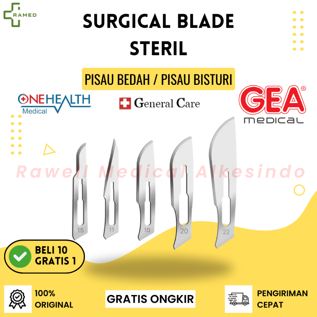 Jual [BELI 10 BONUS 1] Surgical Blade Steril / Pisau Bisturi Eceran ...