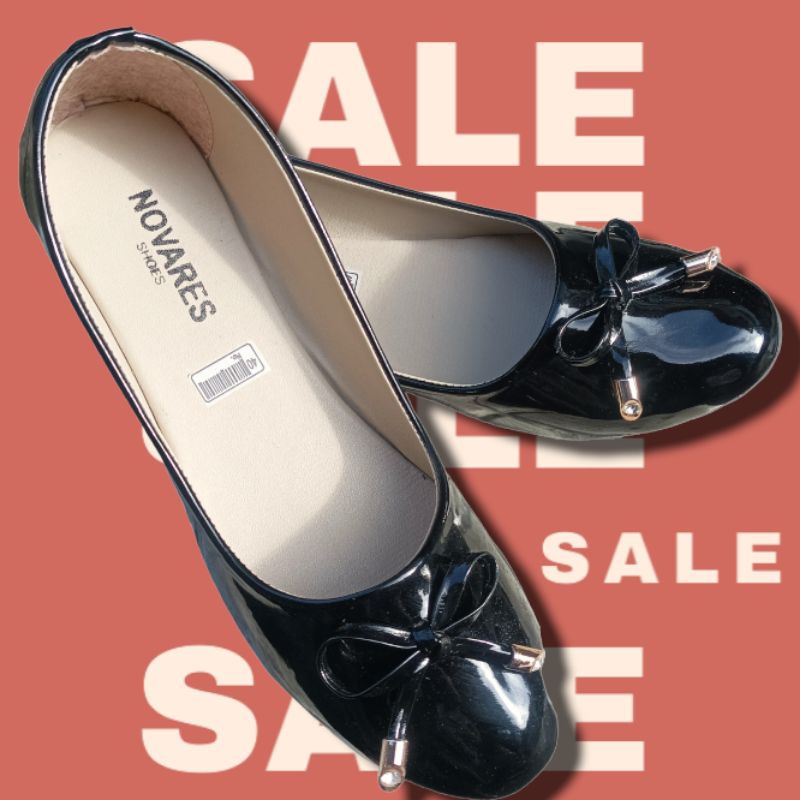 Jual FLATSHOES WANITA SEPATU PEREMPUAN KANTOR GLOSSY VIRAL FLAT NOS0418 ...