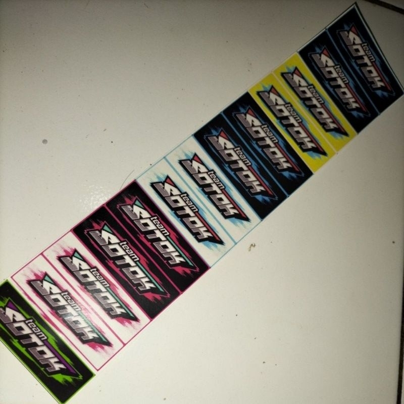 Jual Stiker Team Sotok 13 Biji Bahan Cromo(Mudah Sobek) | Shopee Indonesia