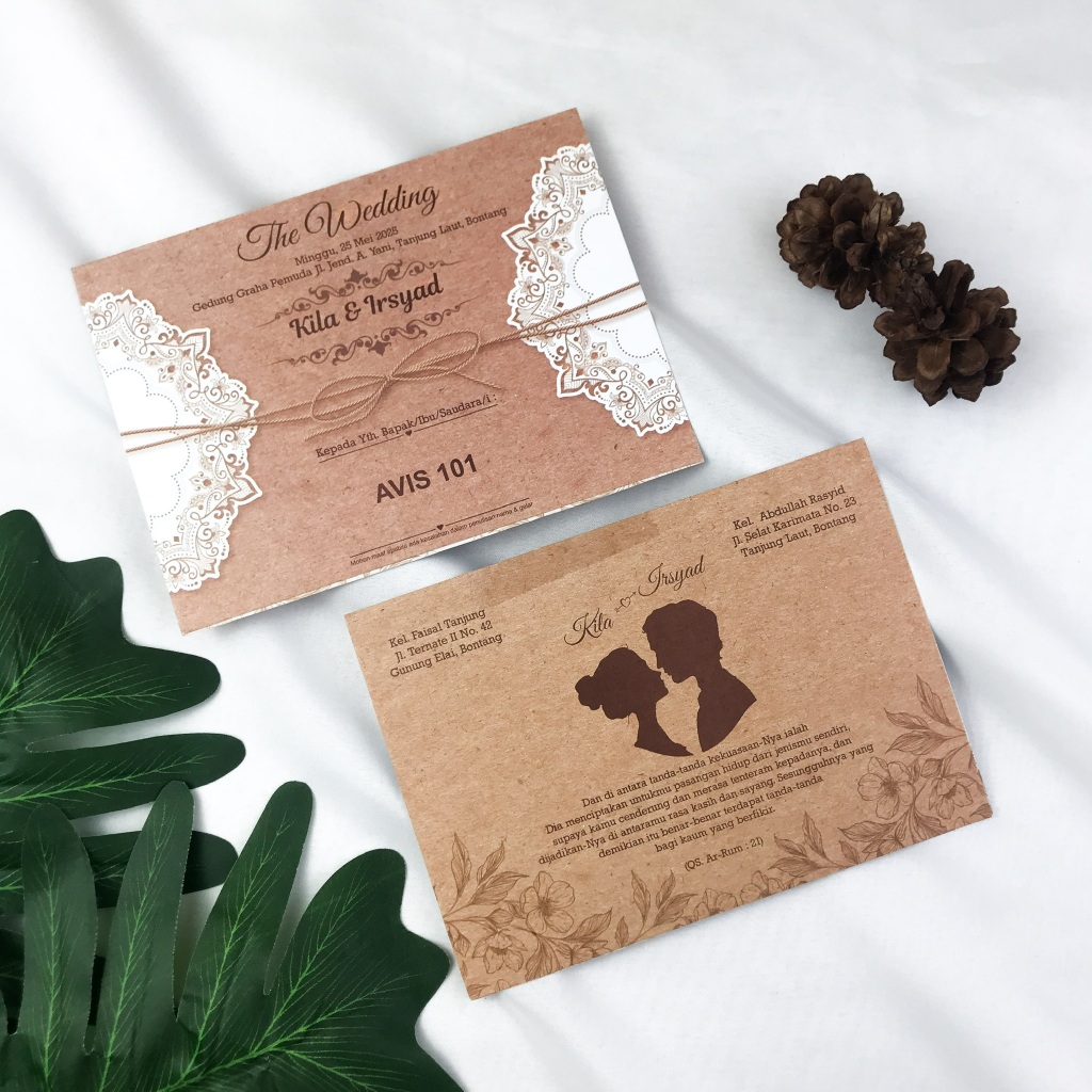 Jual Cetak Undangan Pernikahan Avis 101 Free Label, Plastik dan Desain ...