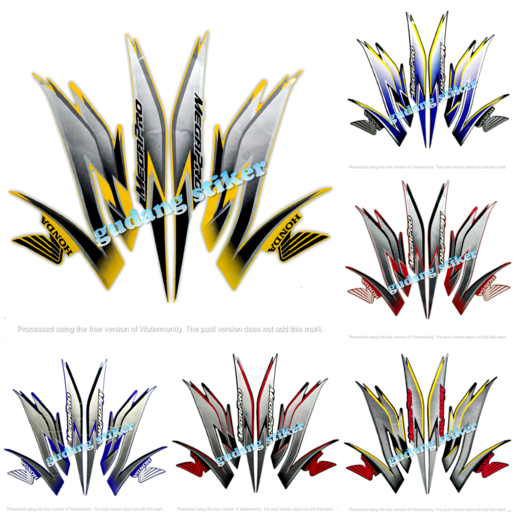 Jual STICKER STRIPING MOTOR HONDA MEGAPRO PRIMUS 2008 2009 STANDAR FUL ...