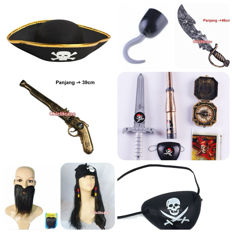 Jual Kostum aksesoris bajak laut/cosplay p/perlengkapan bajak laut ...