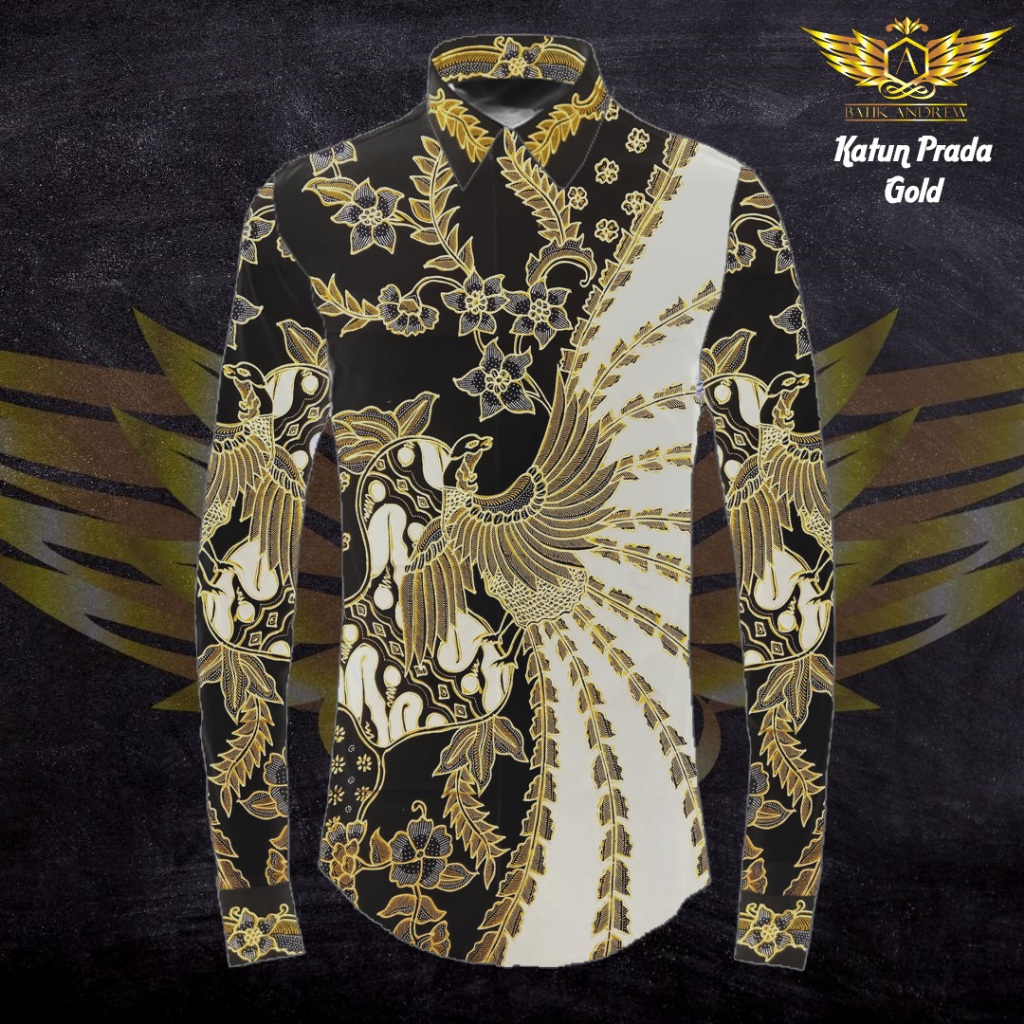Jual Katun Iwan Tirta Tulis Pola Prada Tinta Emas Motif 22 Bahan Kain
