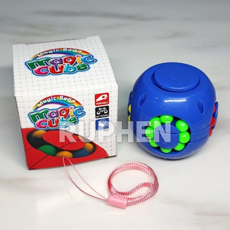 Jual Rotating Magic Bean Magic Cube Rubik Spinner Bola Kecil Fidget ...