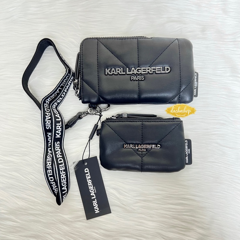 Jual Karl Lagerfeld Voyage Double Zip Wallet Lanyard | Shopee Indonesia