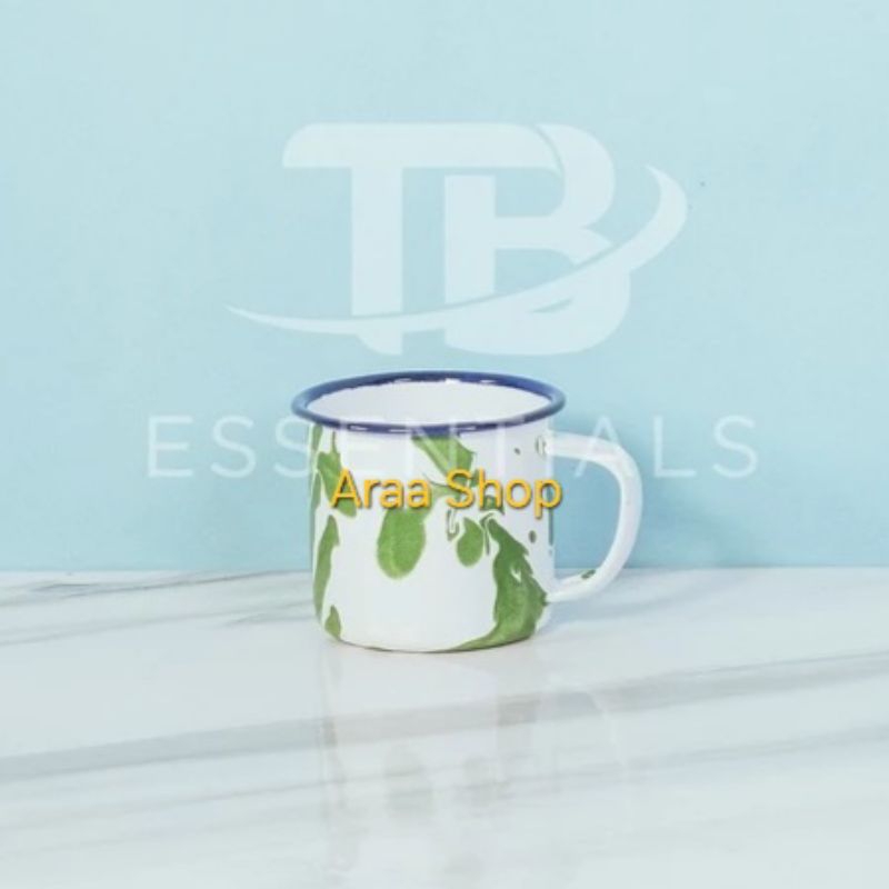 Jual TB ESSENTIALS 12pcs Cangkir Enamel Blirik Hijau 7cm 1 Lusin 1Lusin ...