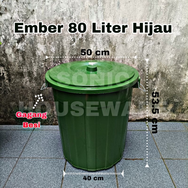 Jual Ember 80 60 Liter Tutup Tong Gentong Besar Ember Mandi Air Jumbo Besar Murah Ternak Lele ...