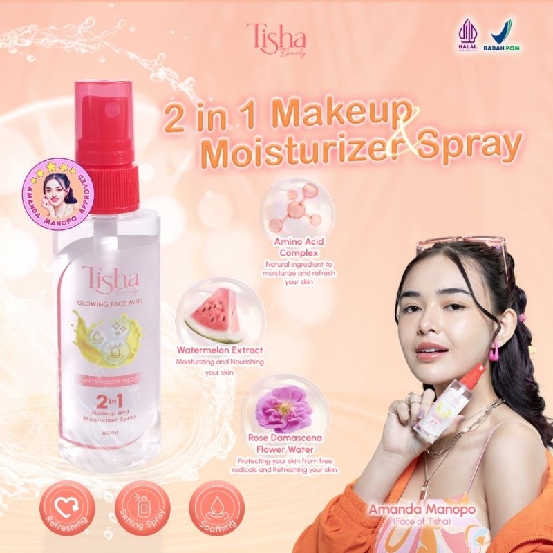 Jual DC TISHA BEAUTY Glowing Face Mist 2in1 MakeUp and Moisturizer ...