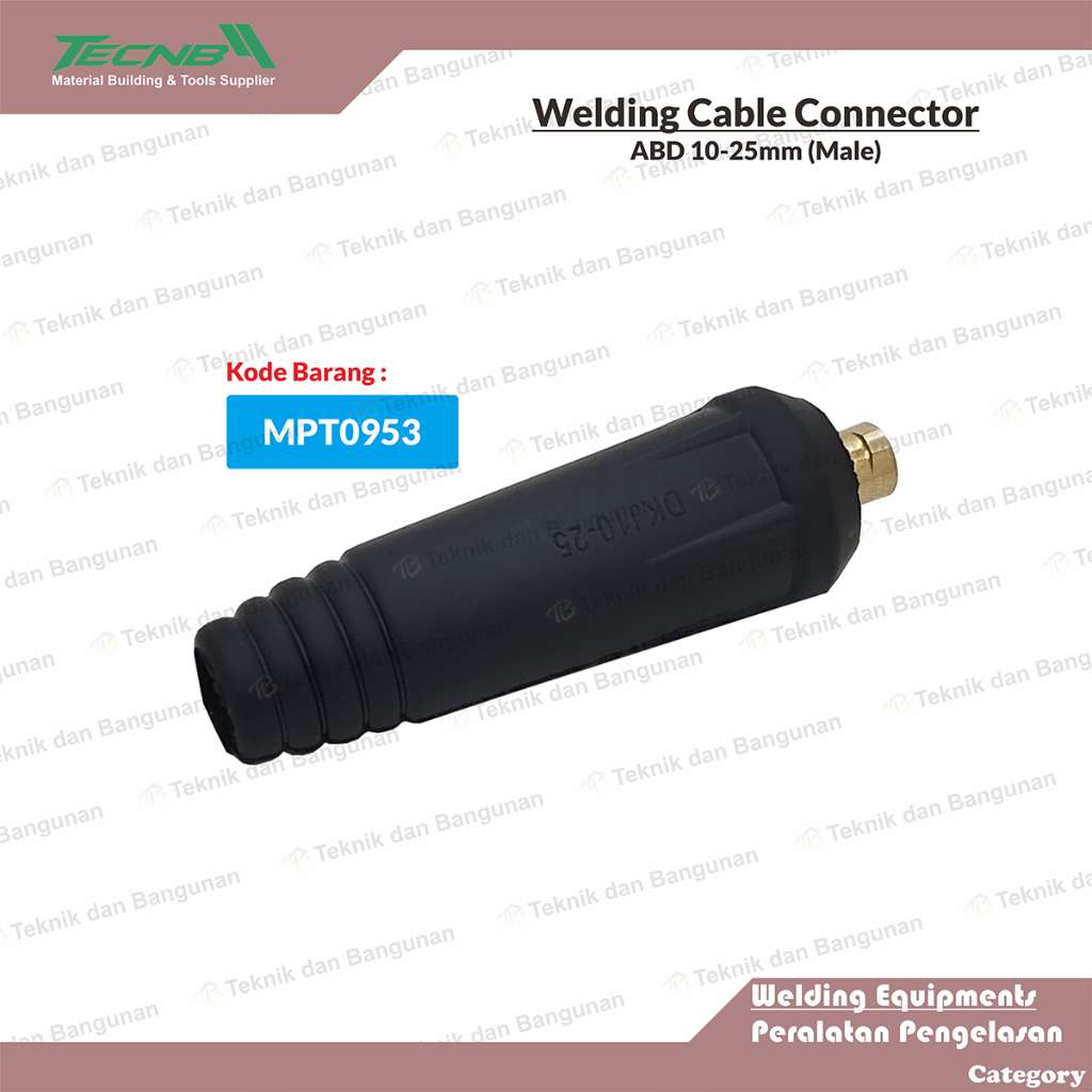 Jual Konektor Kabel Las Connector Welding Male Jantan Cowok 10 - 25mm ...