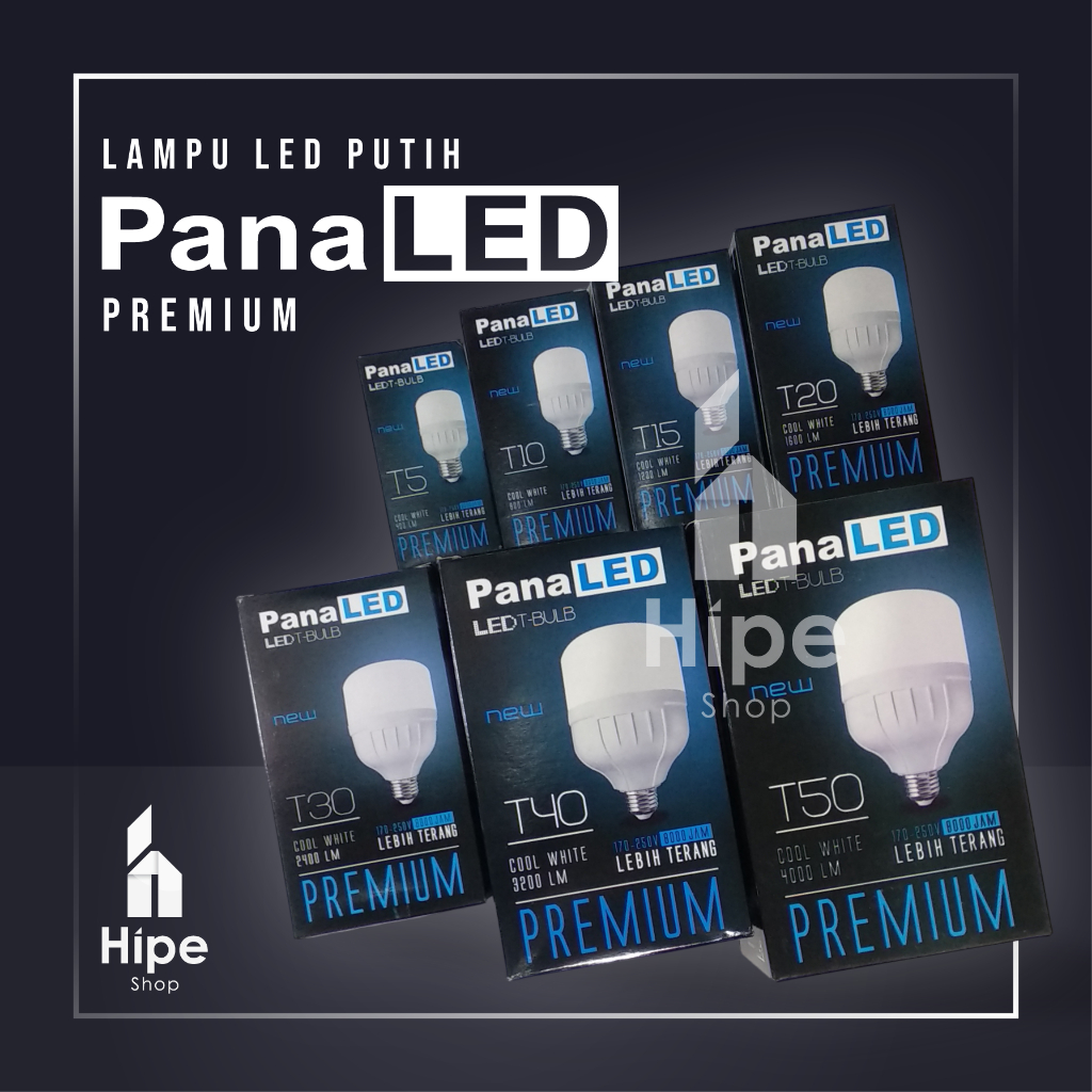 Jual Lampu Panaled Premium T-Bulb 5w 10w 15w 20w 30w 40w 50w Led Bulb ...