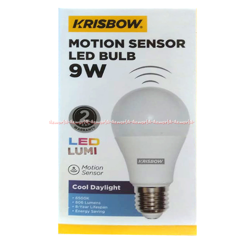 Jual Krisbow LED Bulb 9w Motion Sensor Lampu Bohlam Bola Lampu Dengan ...