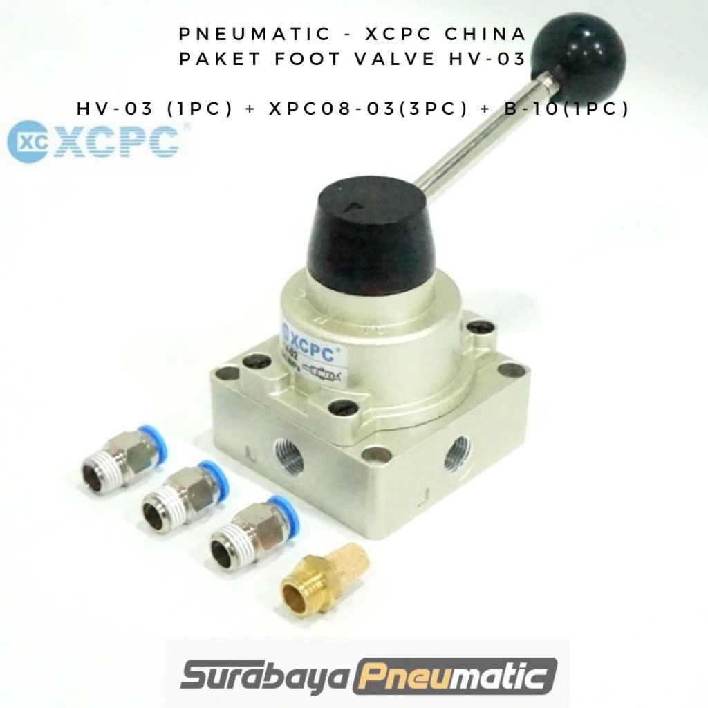 Jual PAKET Rotary Mechanical Hand Control Valve HV-03 (Drat 3/8") + Fitting | Shopee Indonesia