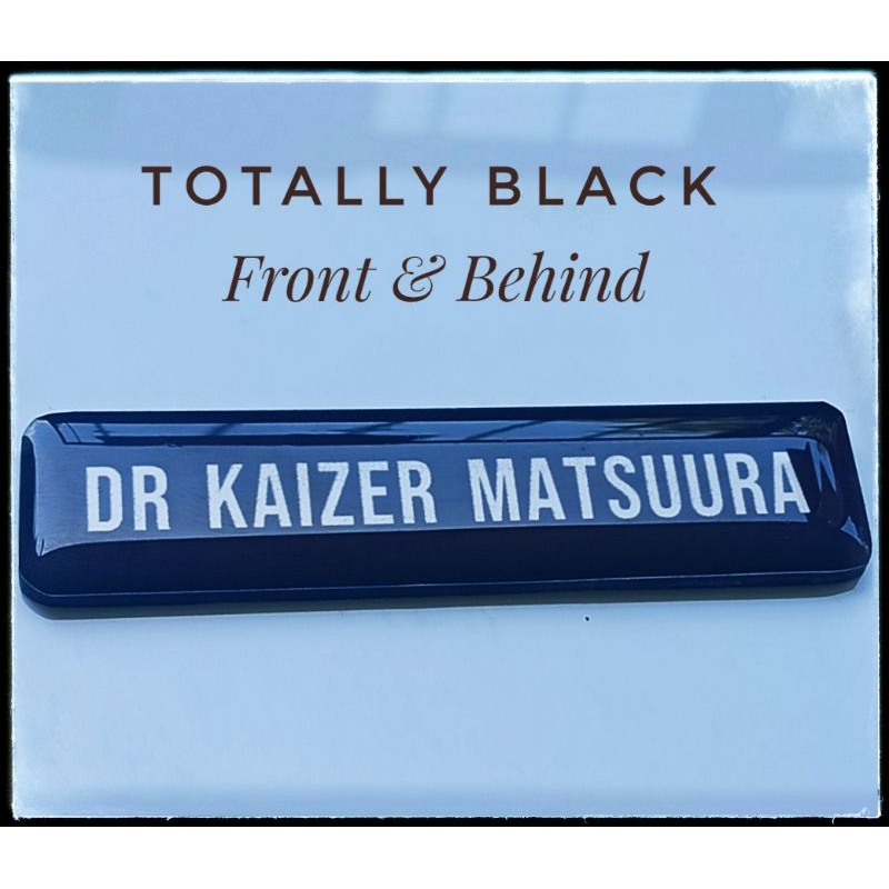 Jual NAME TAG HITAM FULL - TOTALLY BLACK NAME TAG - RESIN VIBERGLASS ...