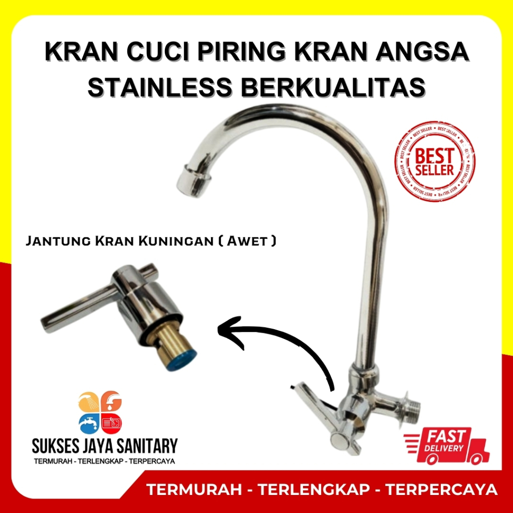 Jual Kran Cuci Piring Kran Angsa Engkol Kran Bak Cuci Piring Keran Air ...