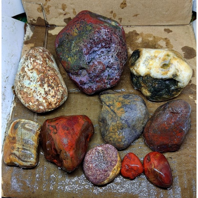 Jual 10 BALOK BATU AKIK PANCAWARNA GARUT CI ANA, UNTUK HIASAN DAN ...