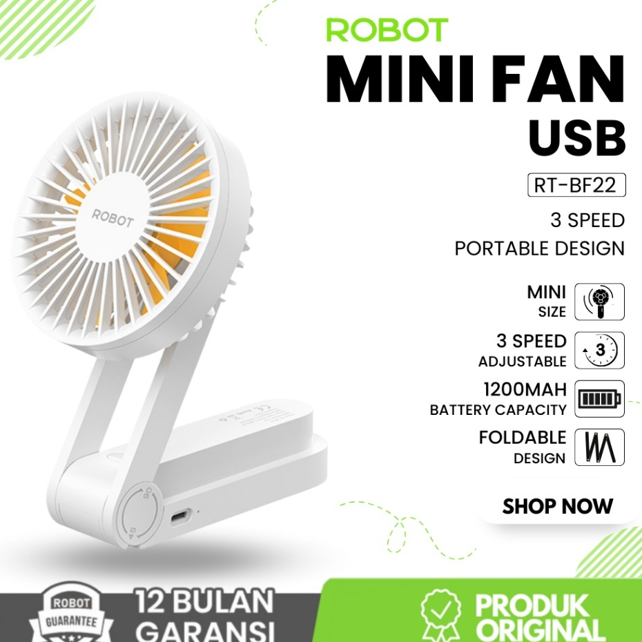 Jual KIPAS ANGIN ROBOT RT-BF22 Mini Fan Foldable Kipas Angin Portable ...