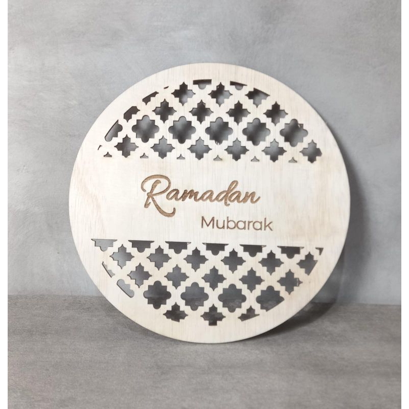 Jual Papan Ornament Idul Fitri Ramadan Mubarak |Dekorasi dan Properti ...