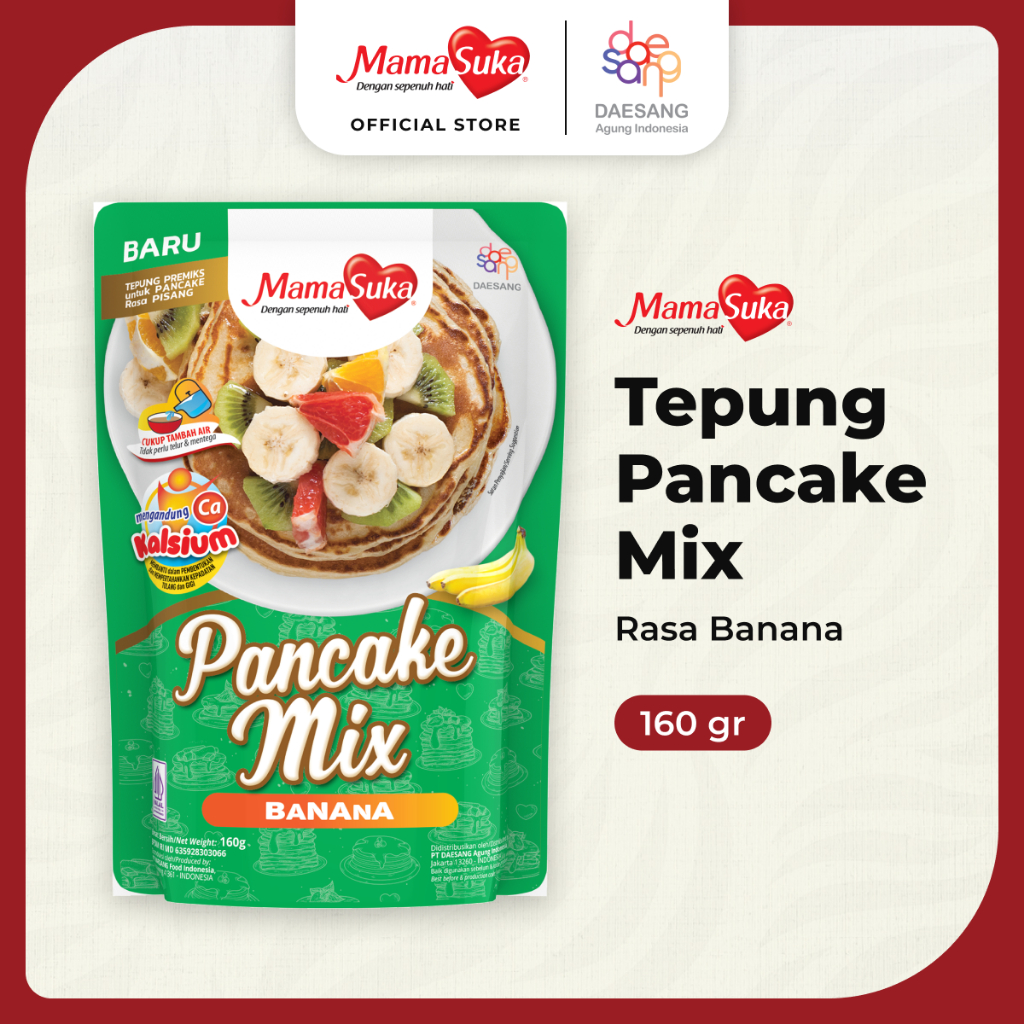 Jual MamaSuka - Tepung Pancake Mix Banana 160 gr | Shopee Indonesia