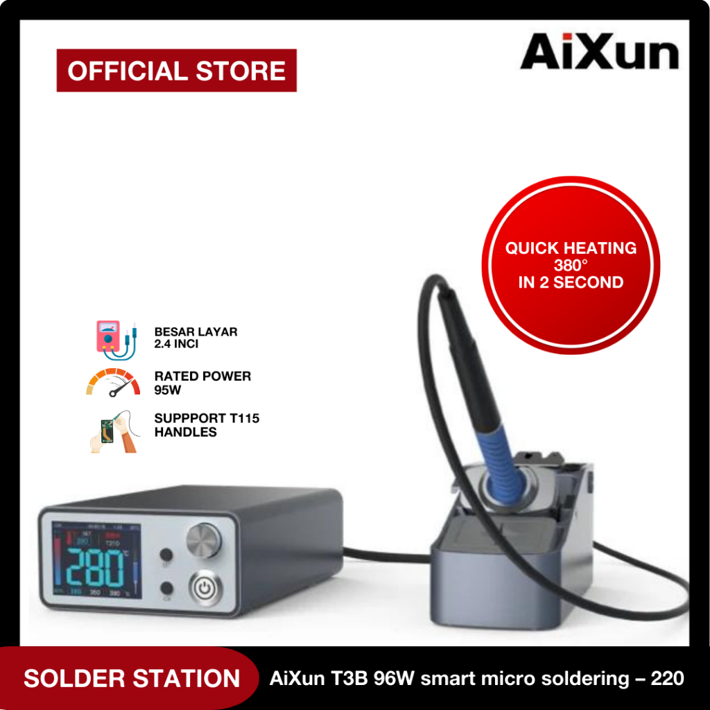Jual Aixun T3B-210 96W Soldering Station Intelligent Micro Soldering Station With T210 Handle ...