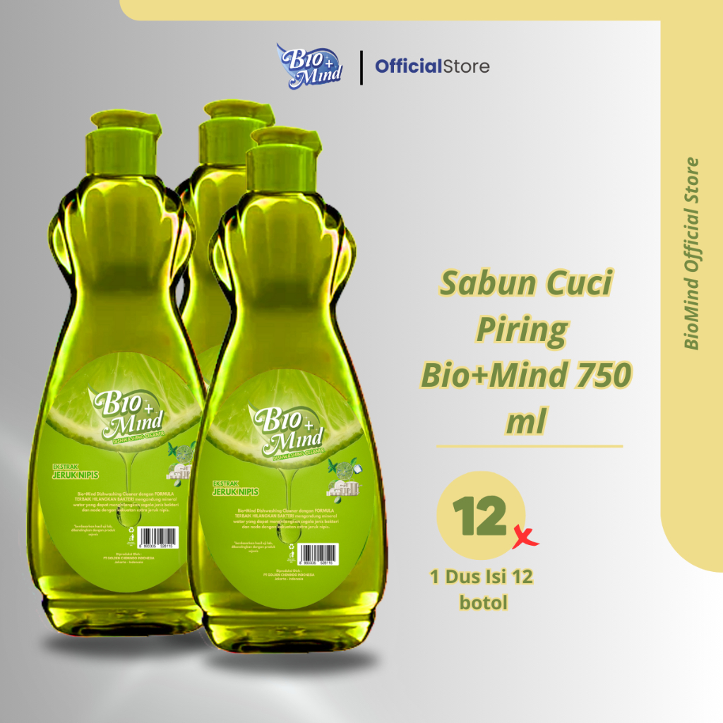 Jual BIO+MIND Sabun Cuci Piring Dishwashing 750 ml Kemasan Botol ...