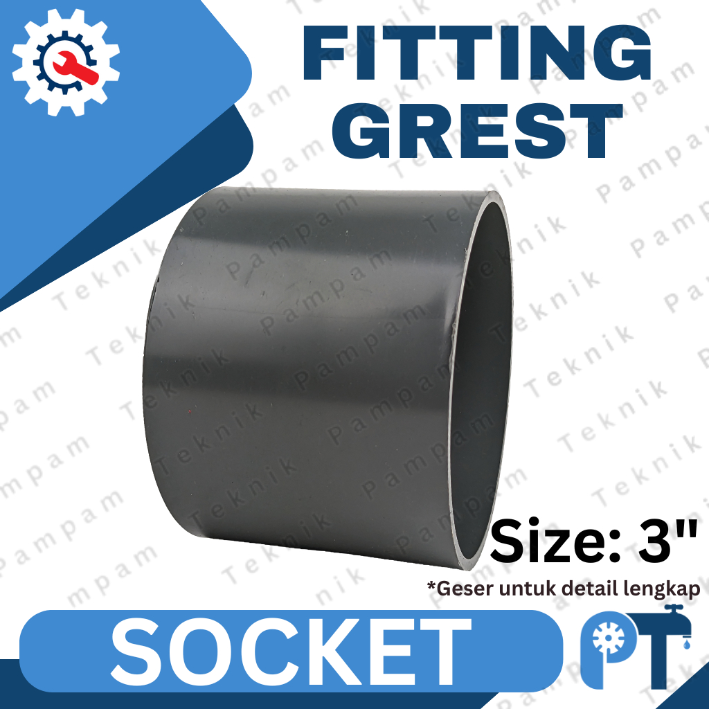 Jual Socket 3 inch Grest - Sock 3" Grest Sok polos 3in sambungan pipa ...