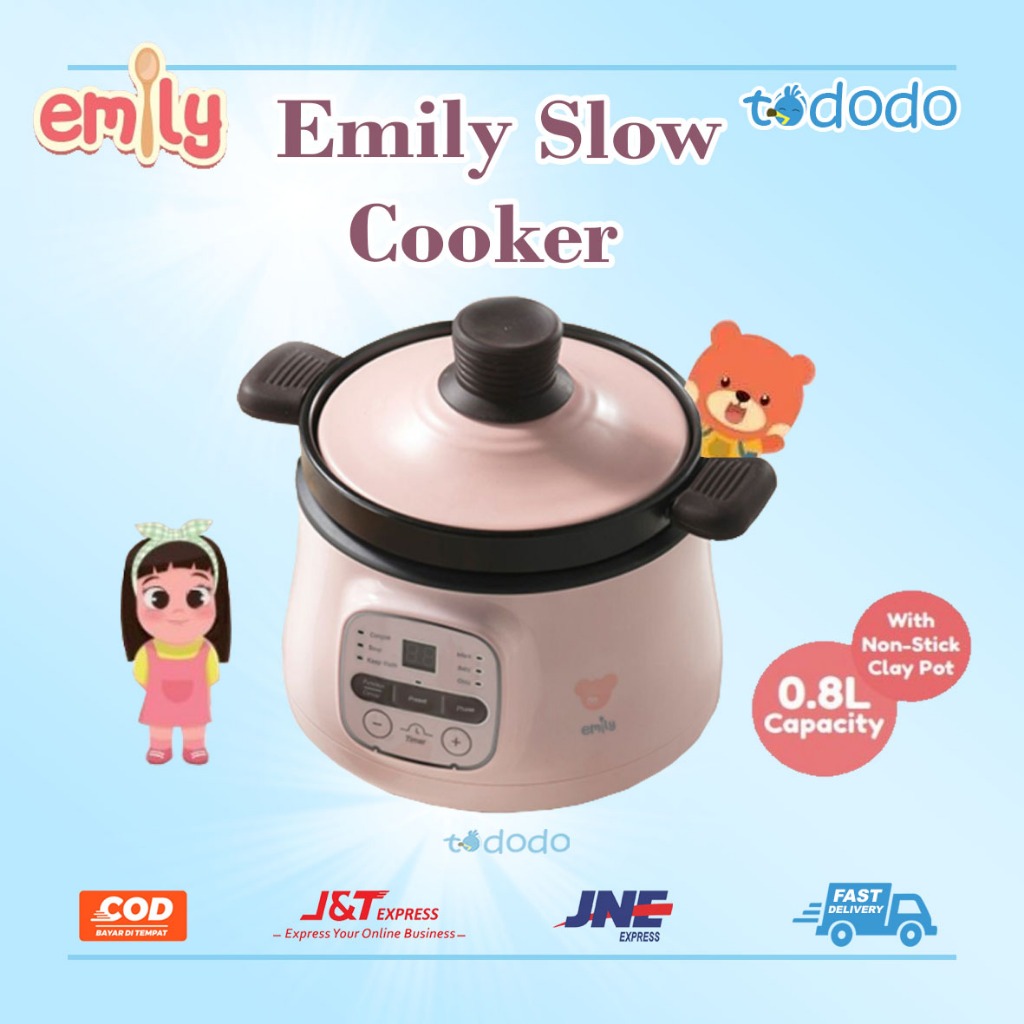 Jual Emily Slow Cooker Alat Masak MPASI ESC-35004 - 0.8 Liter | Shopee ...