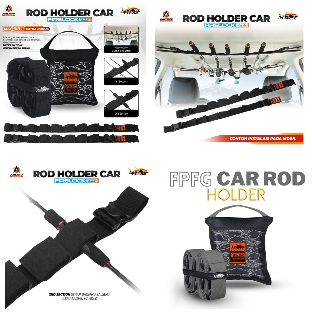 Jual Tali Untuk Tempat Joran Pancing Di Mobil Rod Holder Mobil FireLock ...