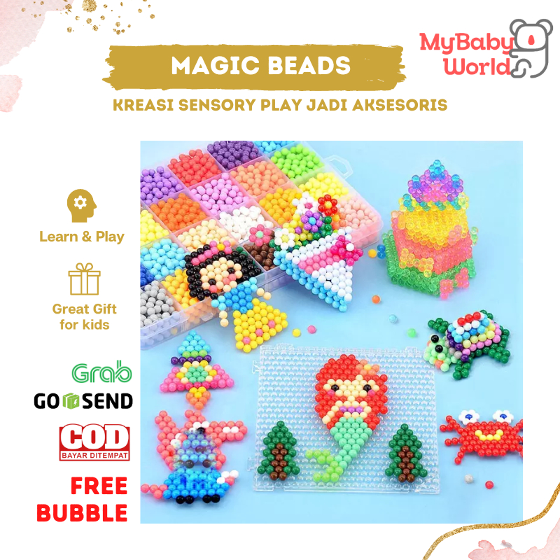 Jual MBW - Magic beads 3,5mm Sensory Play Kit for Activity Kids Learn ...