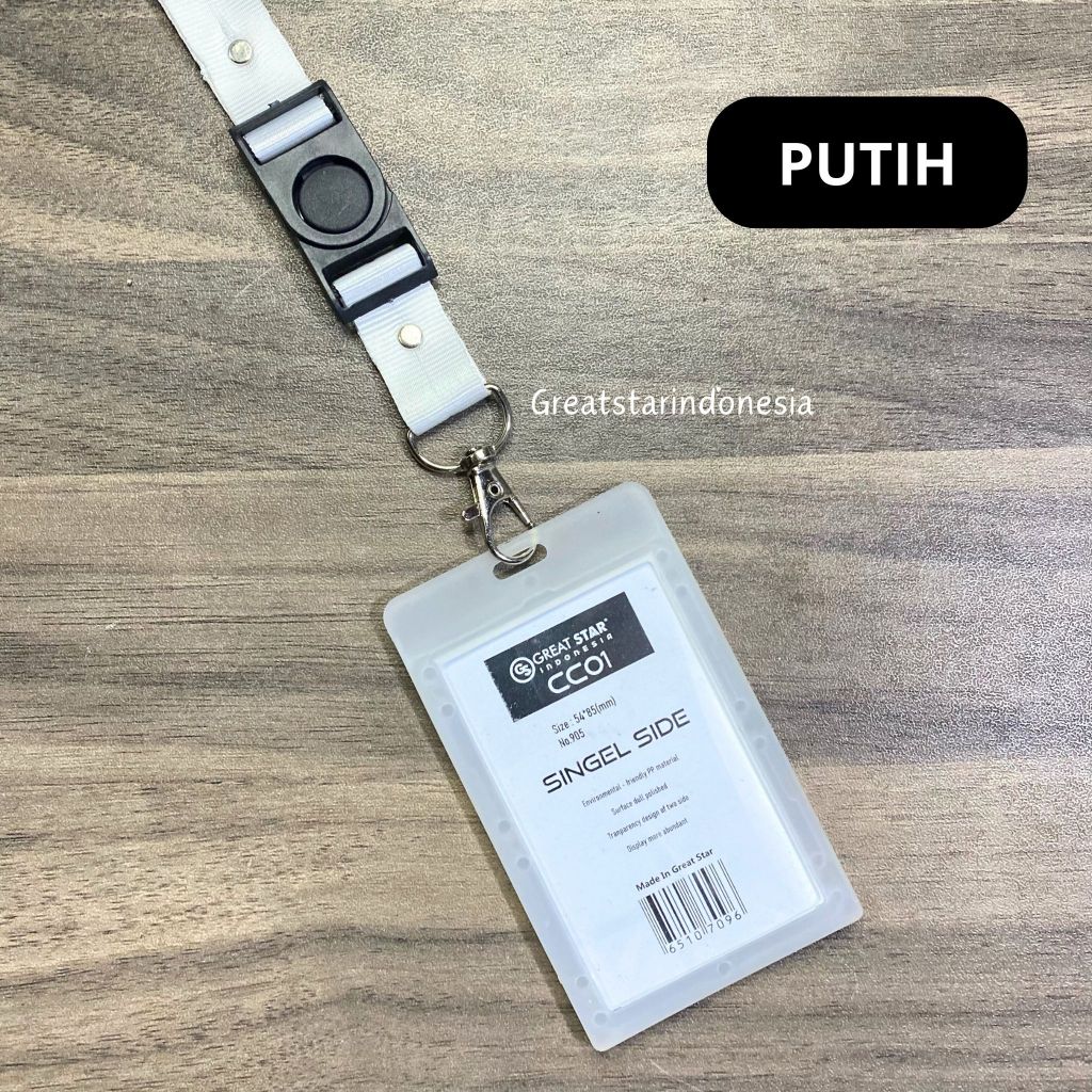 Jual FRAME ID CARD CC01 CLEAR TRANSPARANT + TALI ID CARD 2 CM | Shopee ...