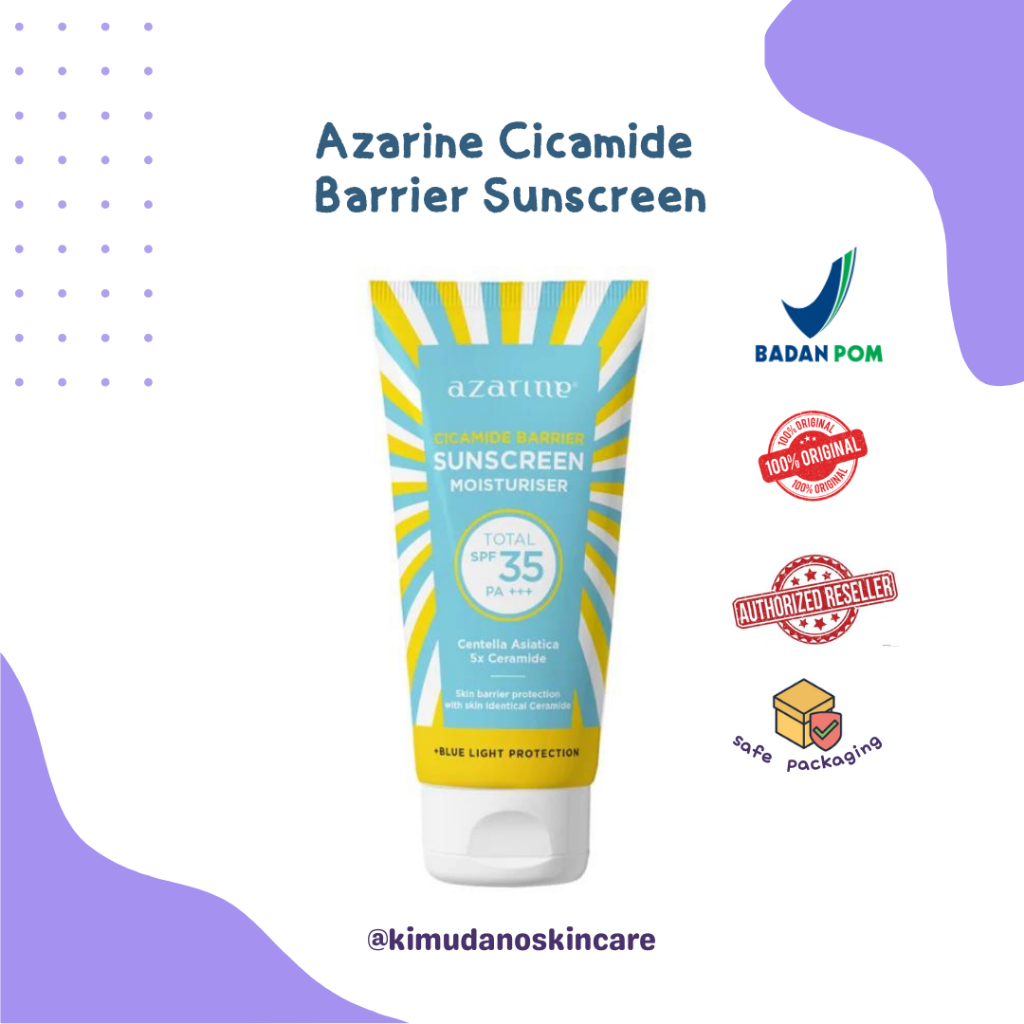 Jual Azarine Cicamide Barrier Sunscreen Moisturiser SPF35 PA+++ [LOLOS ...