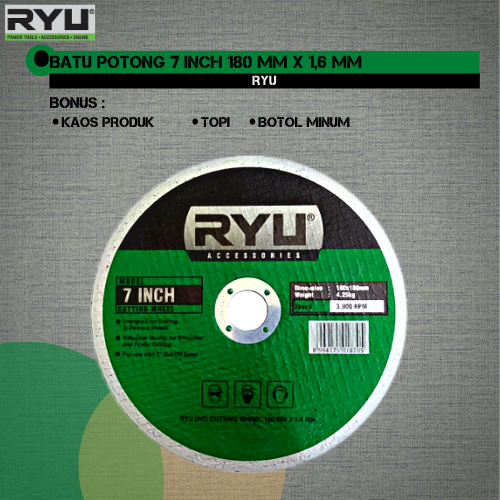 Jual Batu Potong 7 Inch AC-CW017 RYU Original /Cutting WheeL / Mata ...