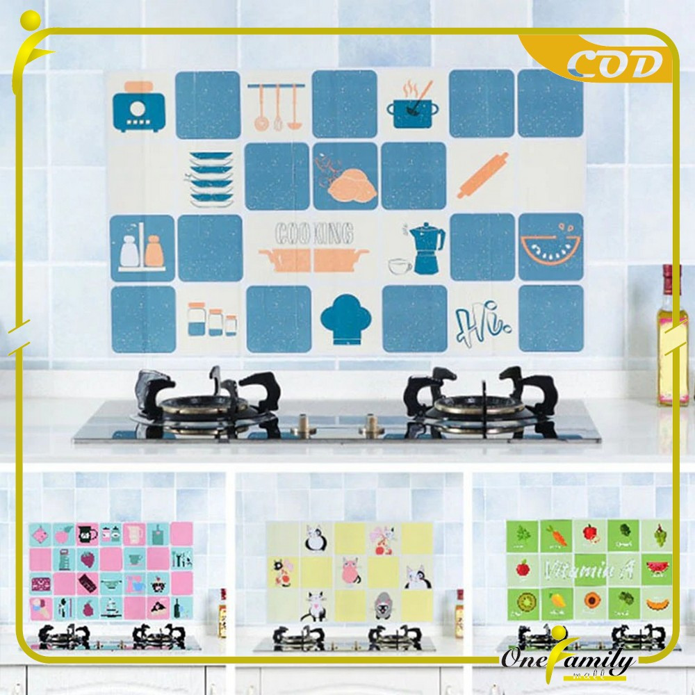 Jual ONE-C118 Wall Stiker Dinding Dapur Anti Minyak / Api Wallpaper ...