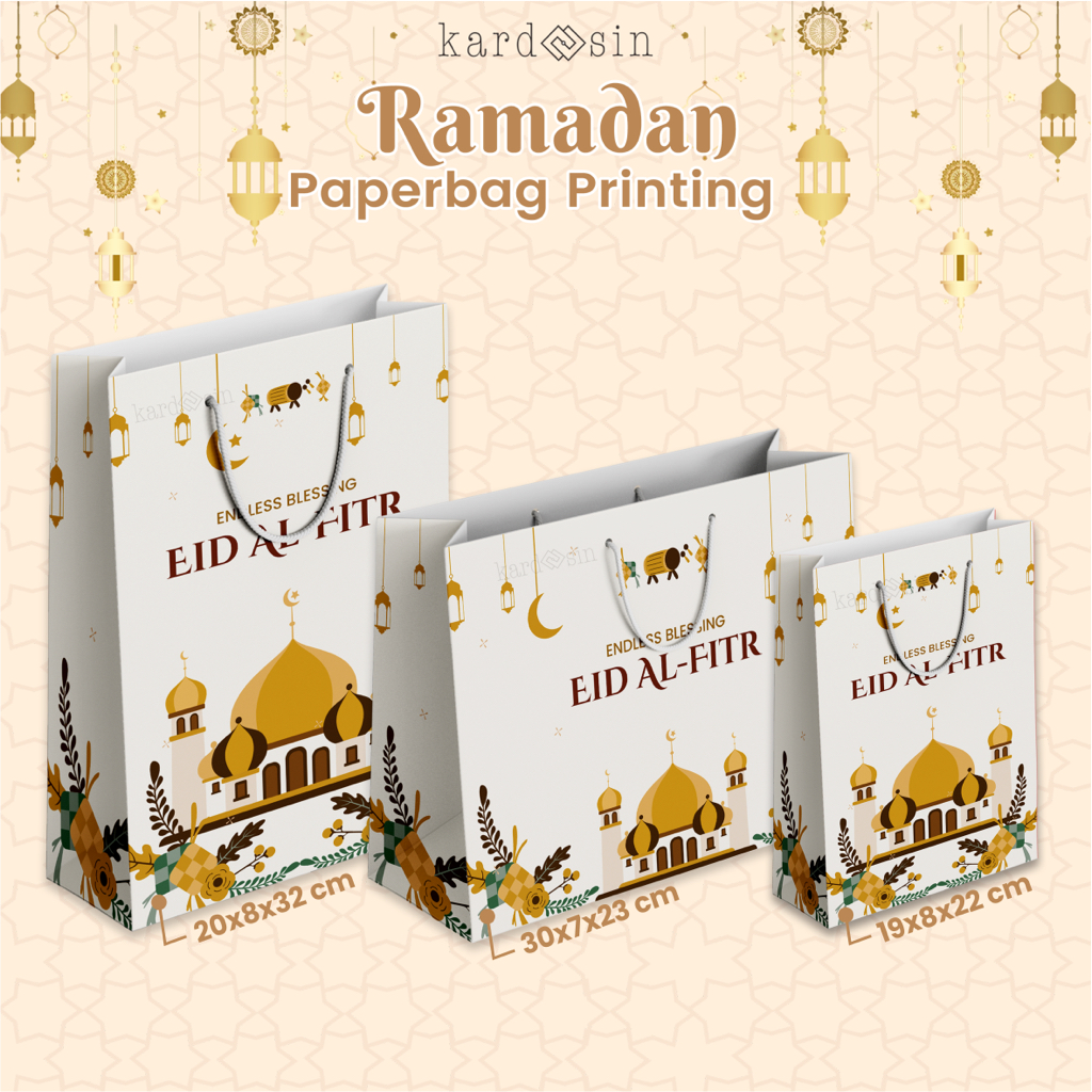 Jual RAMADHAN PRINTING PAPER BAG PAPERBAG TAS KERTAS TEBAL RAMADAN IDUL ...