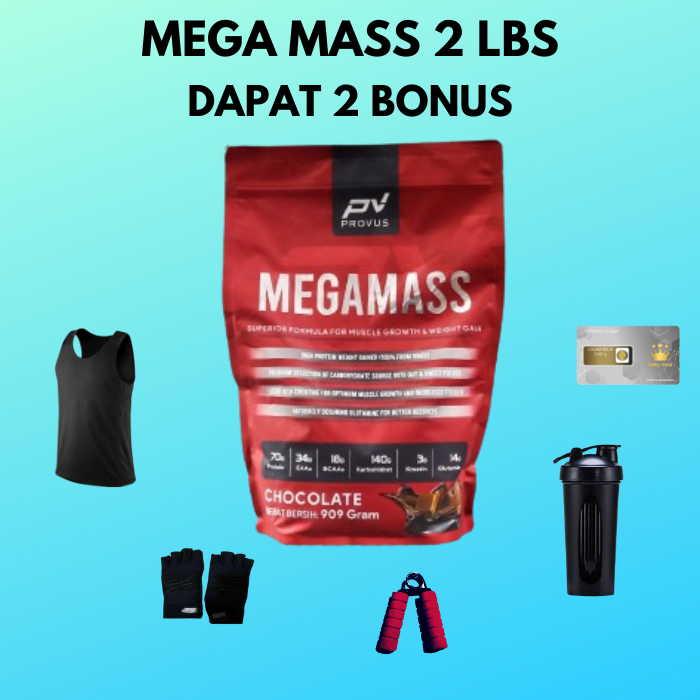 Jual Provus Mega Mass 2 lbs Susu Gainer Mass Protein Megamass 2lbs lbs ...