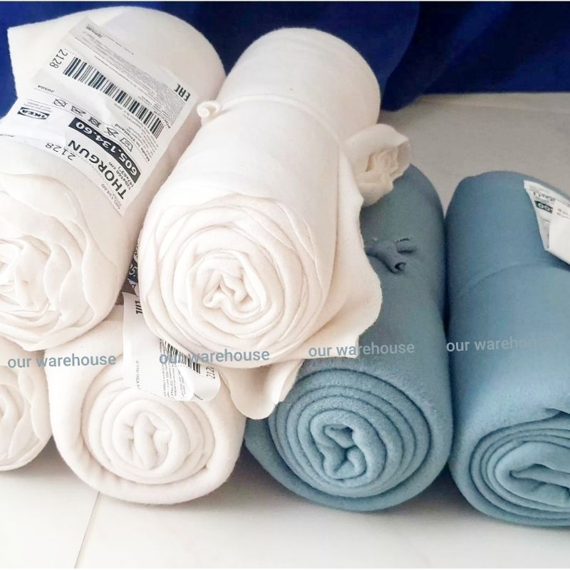 Jual Selimut Kecil Bahan Fleece lembut Warna Putih atau Biru Ukuran ...
