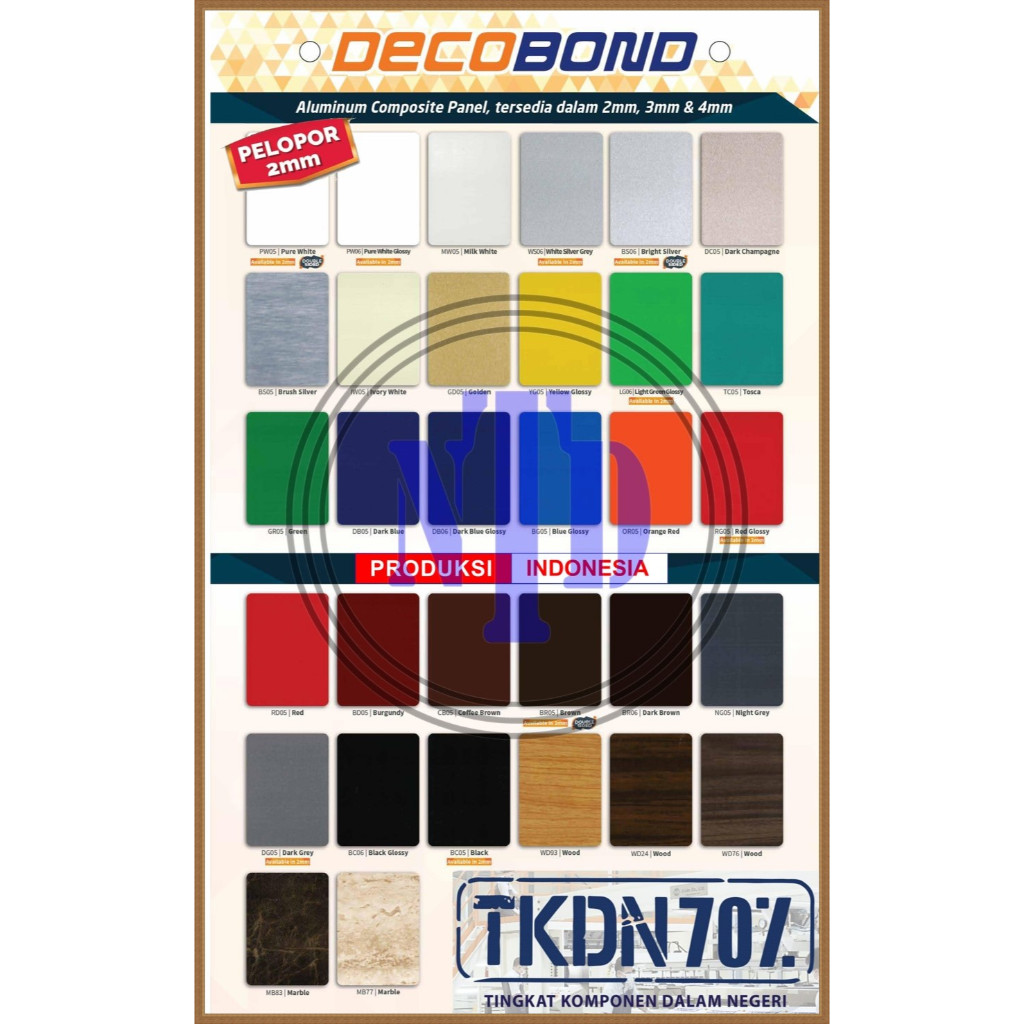 Jual DECOBOND ALUMINIUM COMPOSITE PANEL ACP TEBAL 2mm 3mm 4mm | Shopee ...