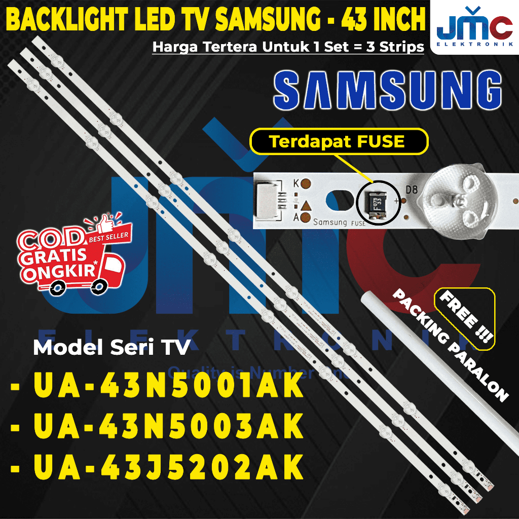 Jual Backlight TV SAMSUNG 43 Inch UA43N5001AK UA43N5003AK UA43J5202AK GC43D08-ZC22AG-17 | Shopee ...