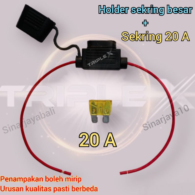 Jual tempat sekring tancap holder fuse waterproof anti air motor mobil ...