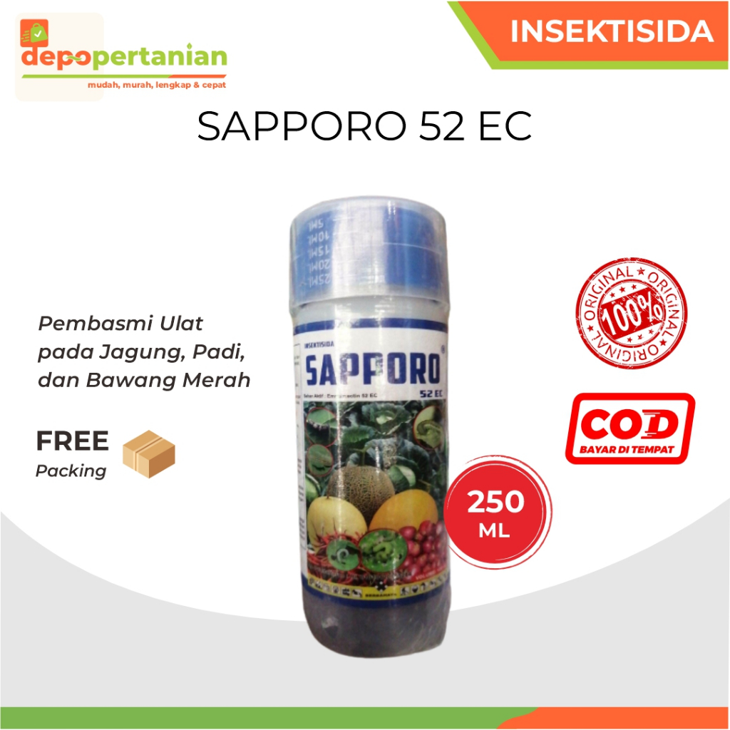 Jual Depo Pertanian - Insektisida Sapporo 52 EC 250ml Emamektin Benzoat Obat Pembasmi Hama Ulat ...